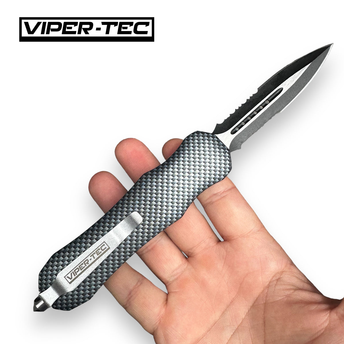 Shop Reaper OTF Switchblade Knife - Black / Black D2